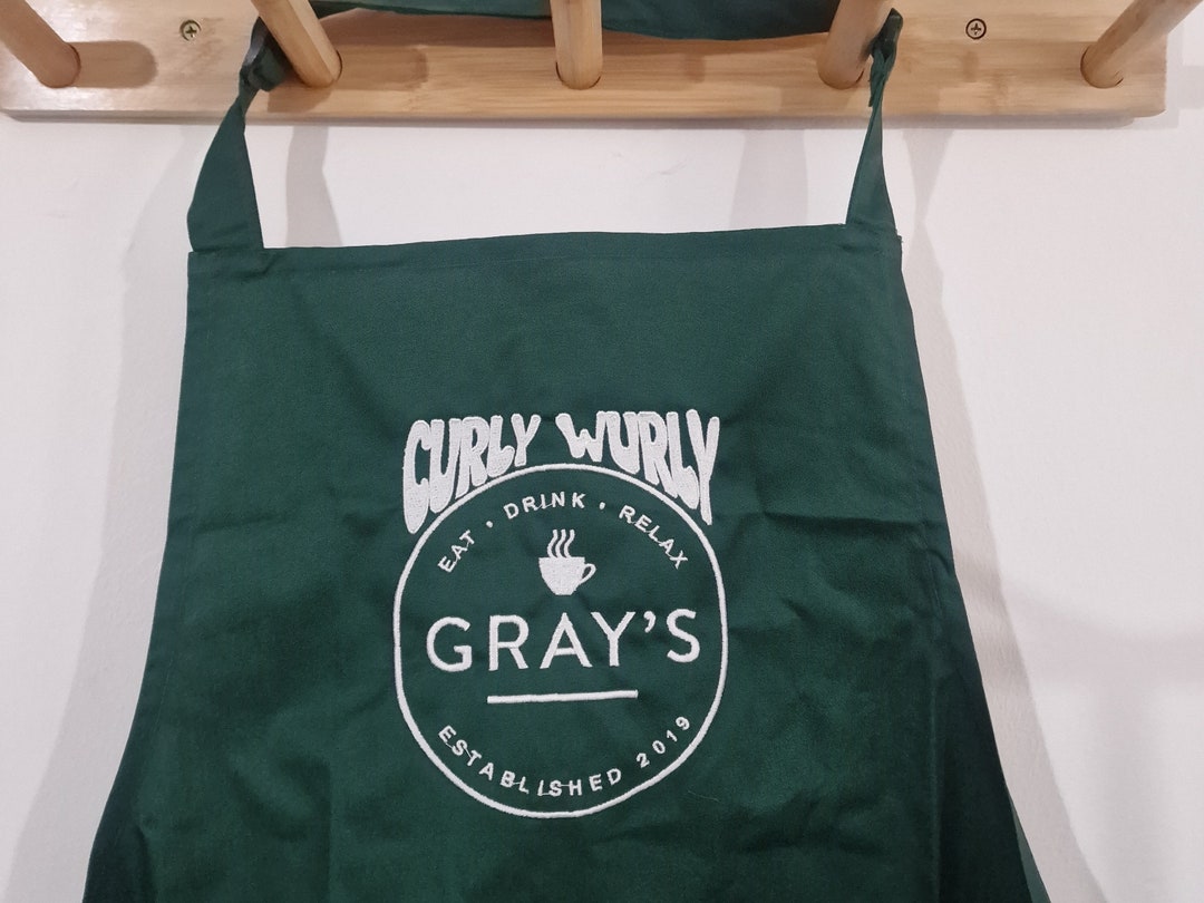 Branded Apron, Custom Embroidered Apron - Your Own Logo, Printed Apron ...