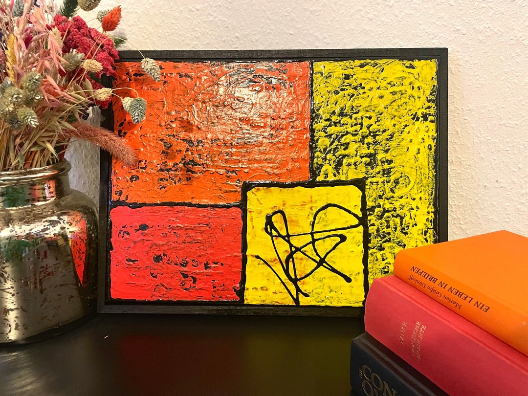 3D Blob Paint, Abstract Art, Modern Art With Shadow Gap Frame autumn - Etsy