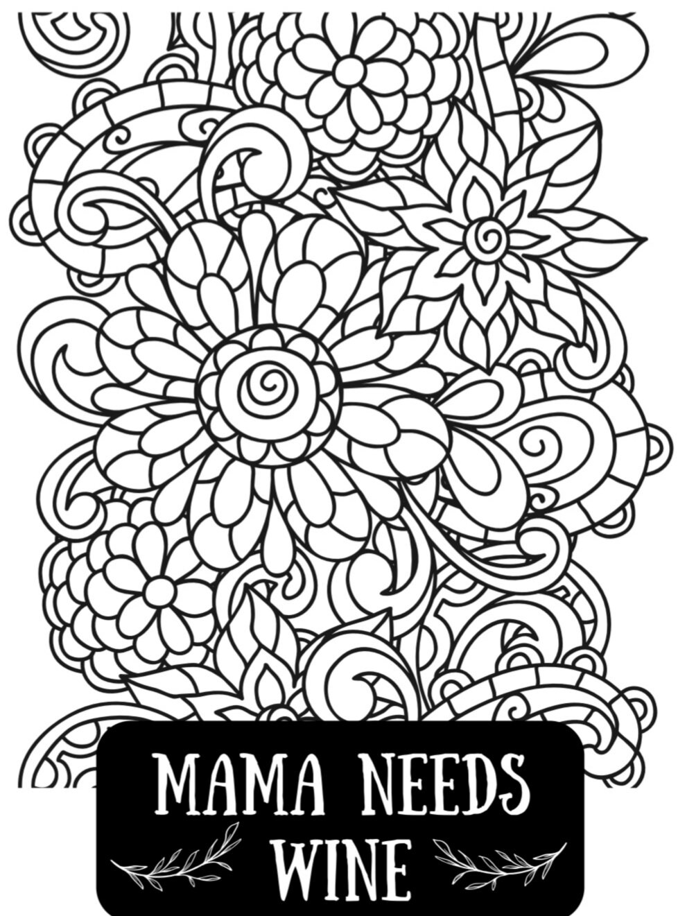 Mom Colouring Pages , Funny Colouring , Sarcastic Colouring , Gag Gift ...