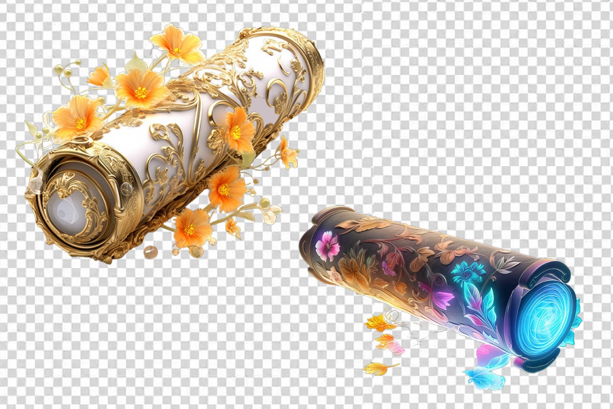 Ancient Scroll Clipart Parchment Vintage Aged Fantasy Text Archaic ...