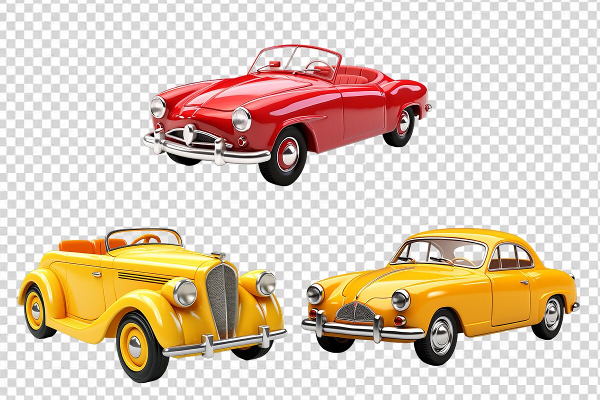 14 Vintage Cars Clipart, Classic Car Clipart, Scrapbooking, Junk ...