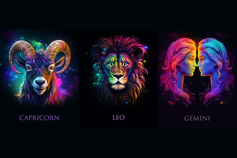 Zodiac Signs Illustration, Bundle Horoscope, Downloadable Print ...
