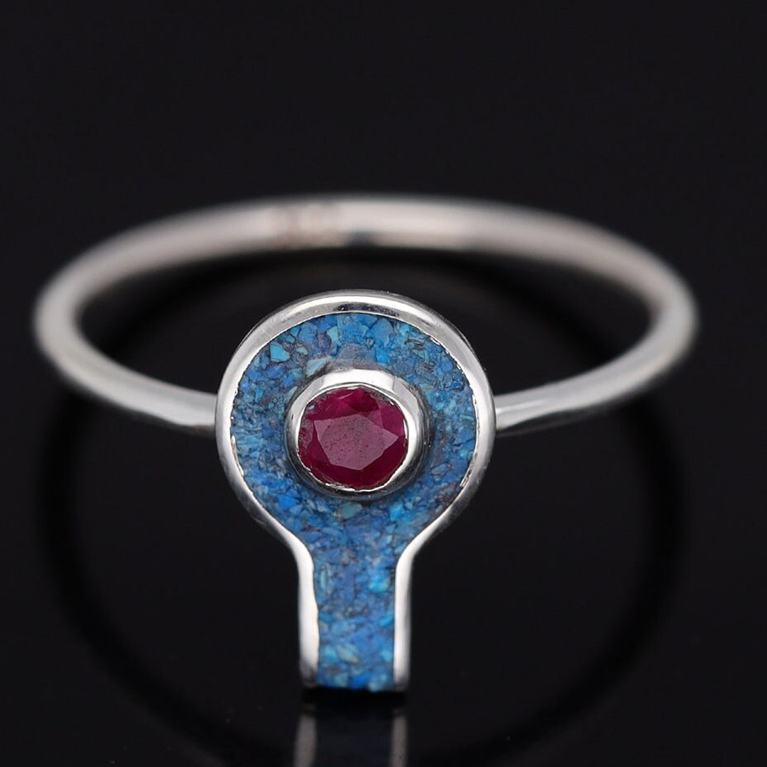 Sterling Silver Shiv Lingam Ring: Handmade Ruby Meditation Ring - Etsy