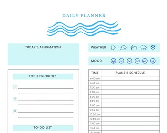 Decorative Daily Planner - Design Your Day - Etsy