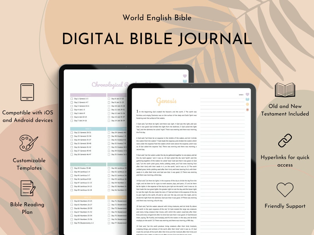 Basic Digital Bible WEB, Digital Journaling Bible PDF, iPad Bible ...