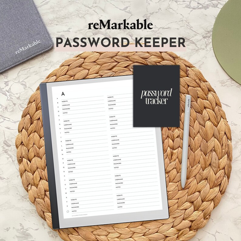 Remarkable Password Tracker, Digital Password Keeper RM2, Password ...