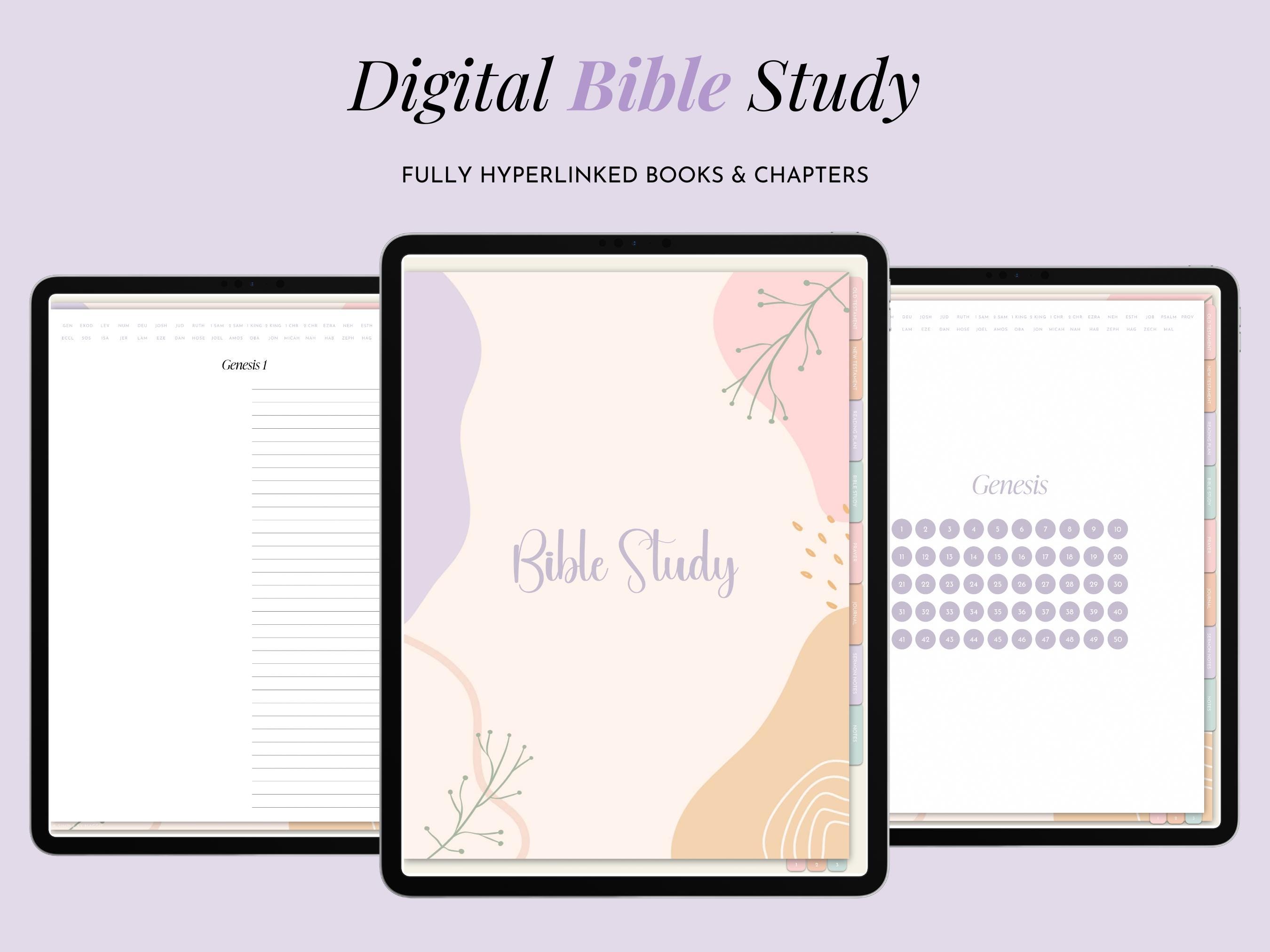 Digital Bible Study Journal Digital Bible Journaling Christian Planner ...