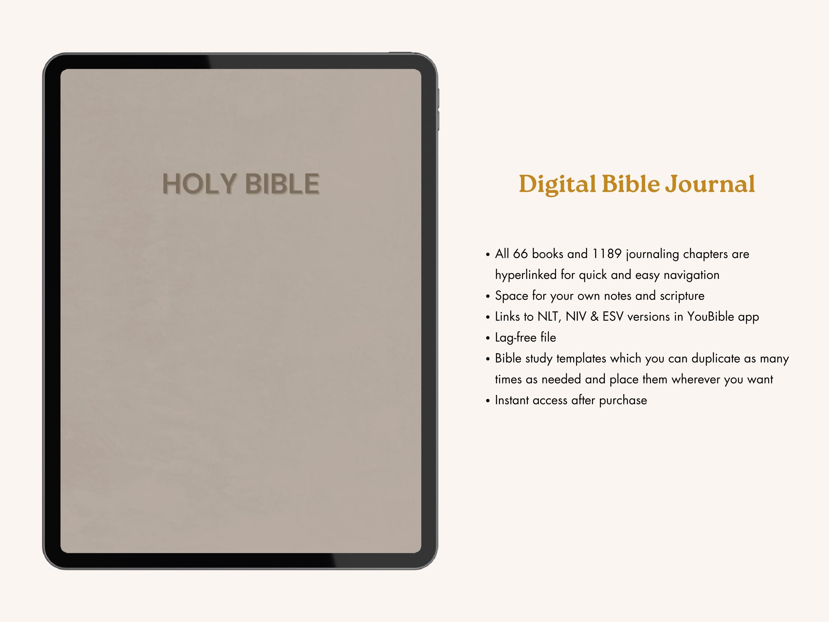Digital Bible Journaling With Links to NLT, NIV & ESV | Digital ...