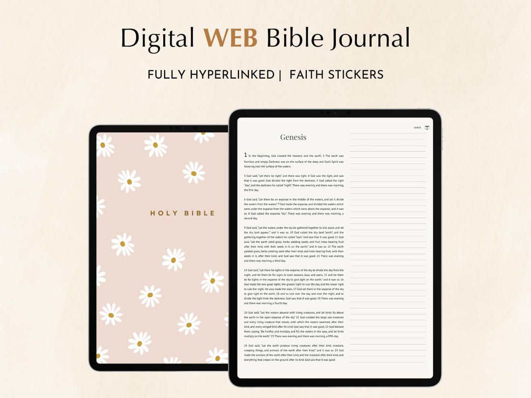 Digital Bible WEB, Digital Journaling Bible, Goodnotes Bible, PDF Bible ...