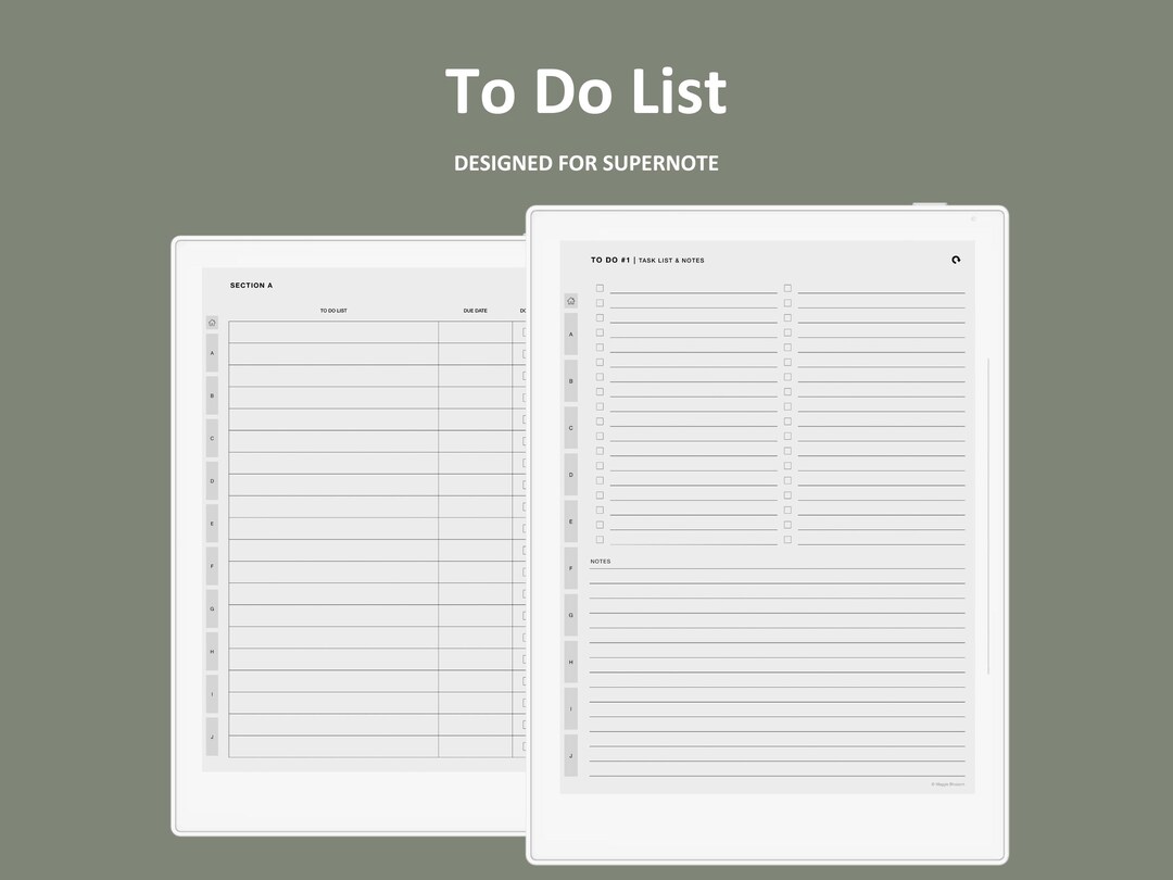 To Do List for Supernote | Daily to Do Planner for Supernote Manta ...