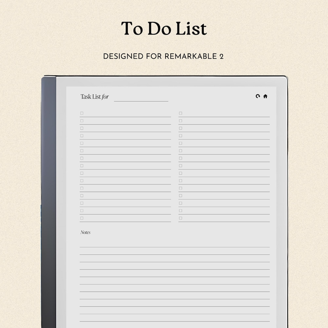 To Do List for Remarkable 2 | Daily Task Template for Remarkable | to ...