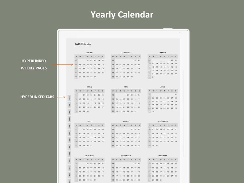 Weekly Planner for Supernote | 2025 + 2026 Planner Template for ...