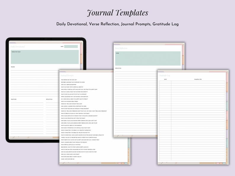 Digital Bible Study Journal Digital Bible Journaling Christian Planner ...