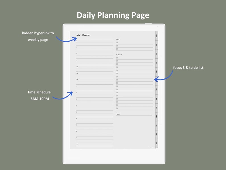 2025-2026 Supernote Daily Planner: Mid-year Digital Template (PDF File ...