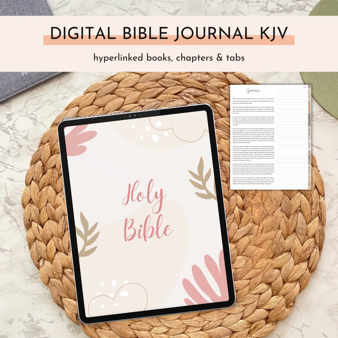 Digital Bible Journaling KJV, Digital Bible Journal King James Version ...