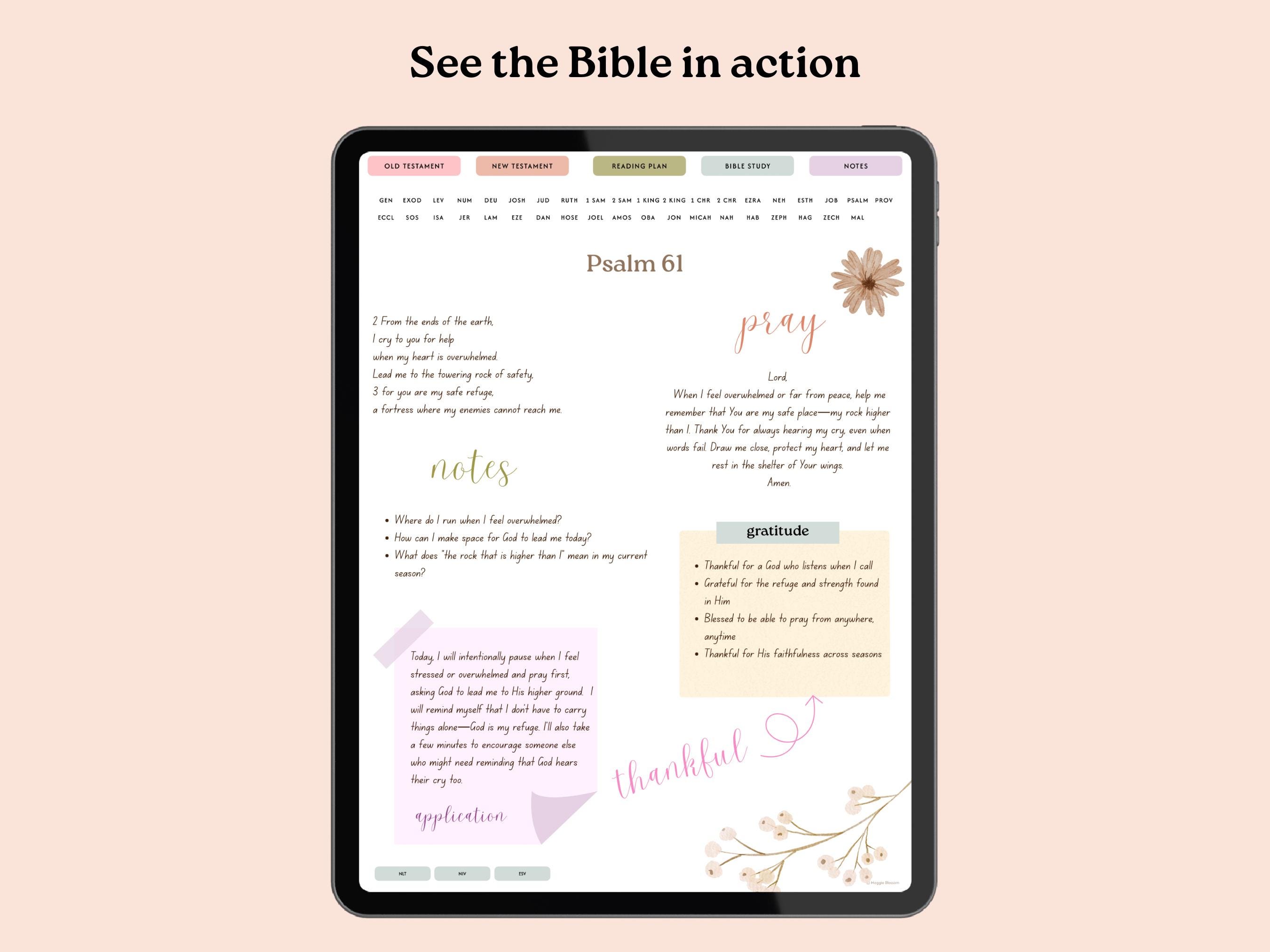 Digital Bible Journaling NLT, NIV & ESV | Digital Scripture Journal ...