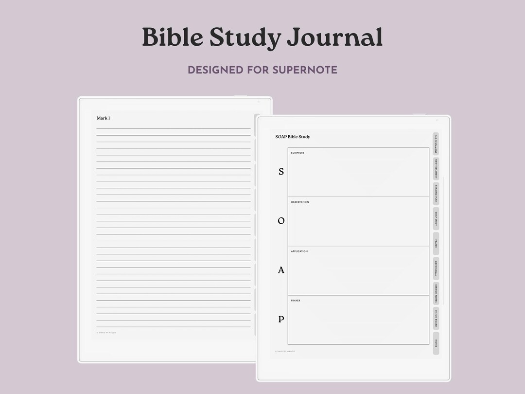 Bible Journaling for Supernote | Digital Bible Study Journal Supernote ...