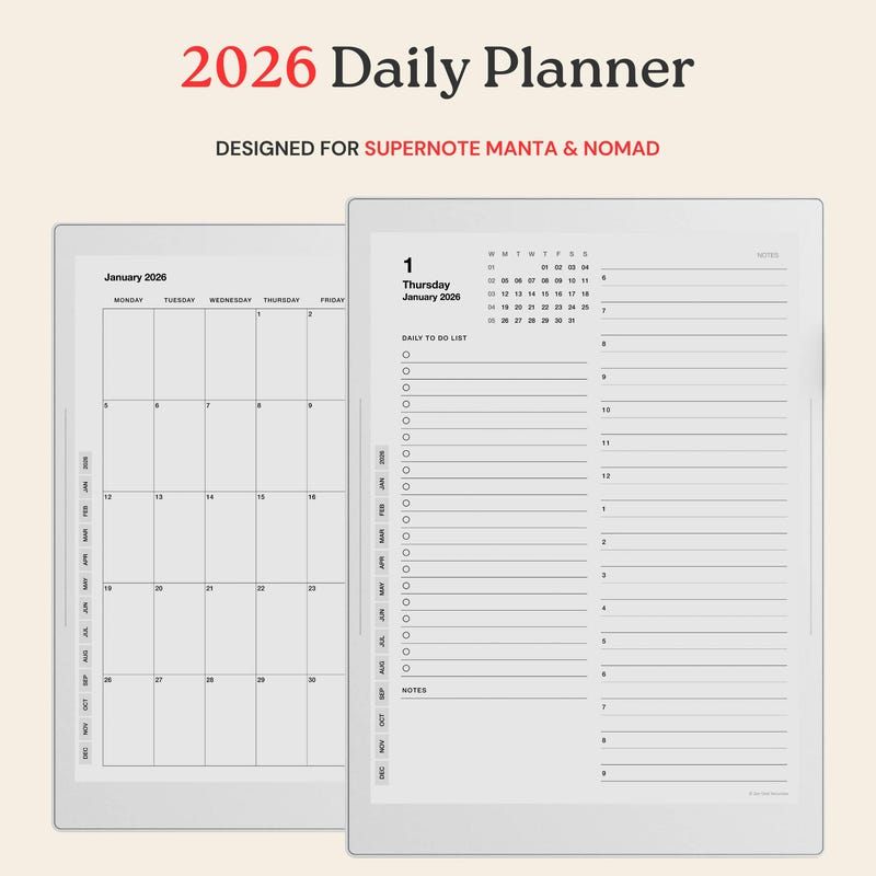 Supernote Annual Planner - Etsy