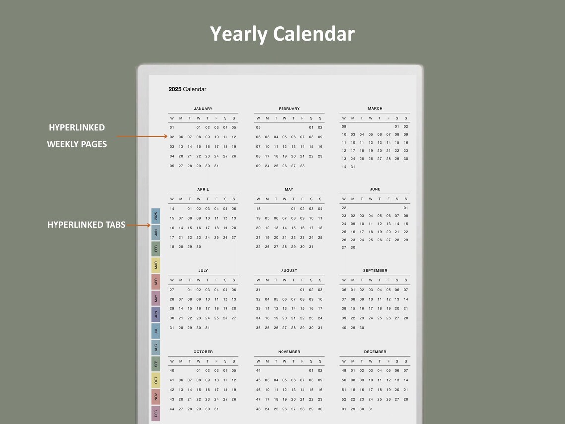 2025-2026 Weekly Planner Template for Remarkable Paper Pro (PDF Files ...