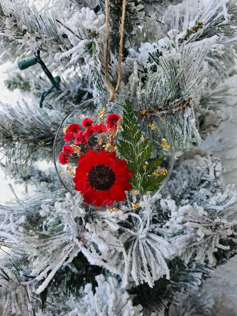 Pressed Flower Christmas Ornaments: Botanical Boho Decor - Etsy
