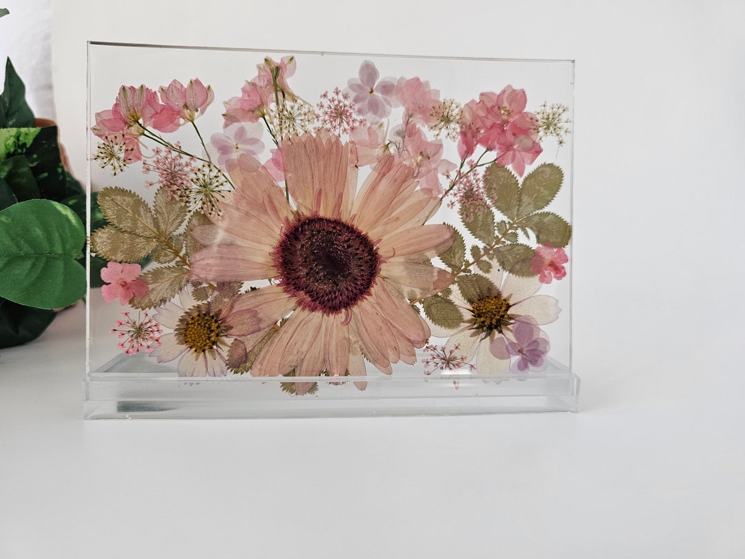 Pressed Flower Art, Flower Bouquet in Frame, Pressed Flowers in Frame ...