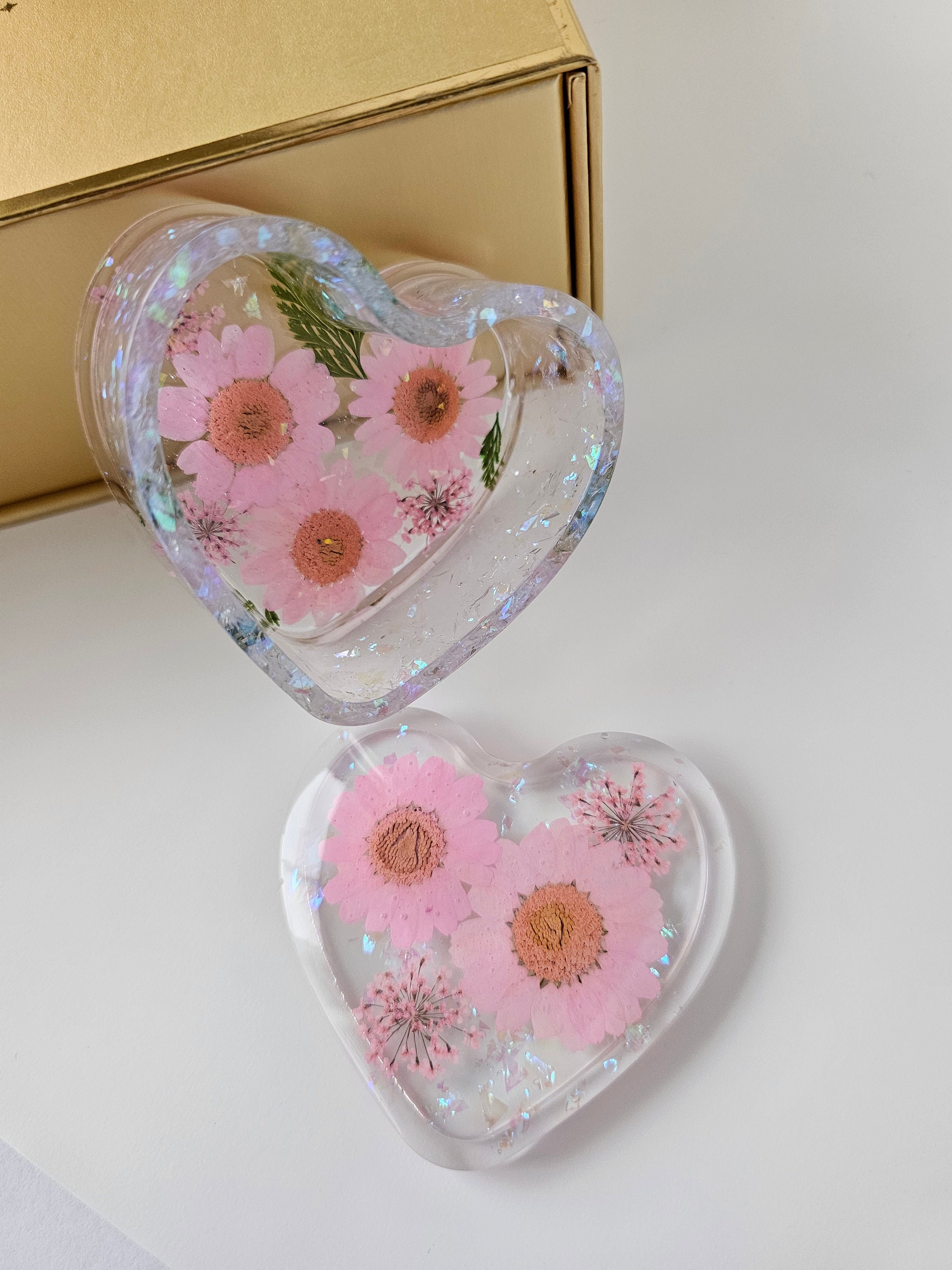 Pressed Flower Jewelry Box, Personalized Jewelry Box, Jewelry Organizer ...