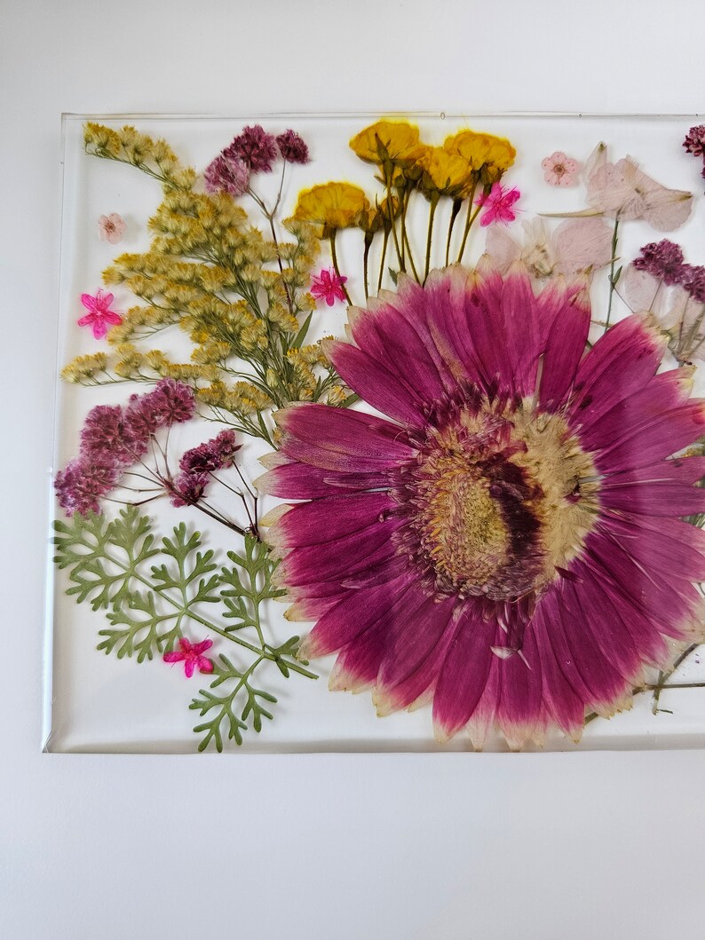 Pressed Flower Art, Flower Bouquet in Frame, Pressed Flowers in Frame ...