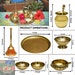 Puja Thali Set Brass Bhog Thali Poja Utensils Aarti Bartan Plate Set of ...