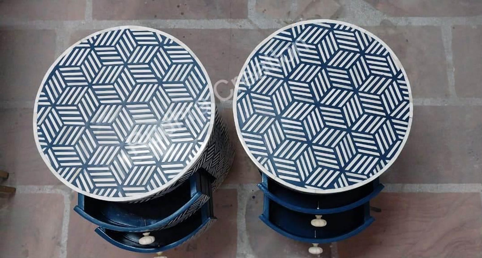 Bone Inlay Bed Side, Bone Inlay End Table, Bone Inlay Corner Table ...