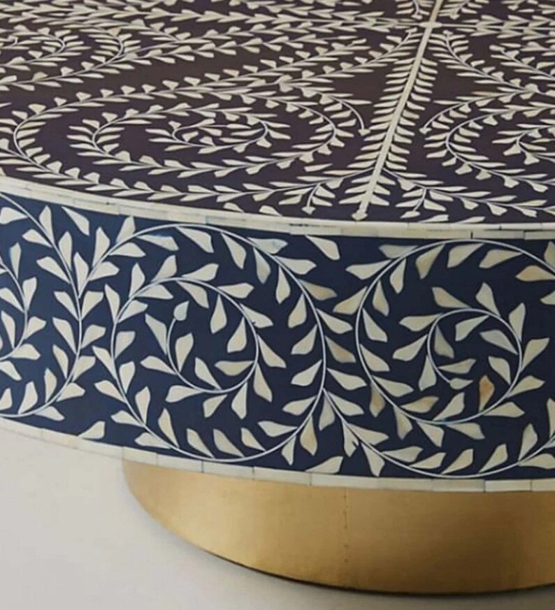 Handmade Bone Inlay Round Coffee Table Unparalleled - Etsy