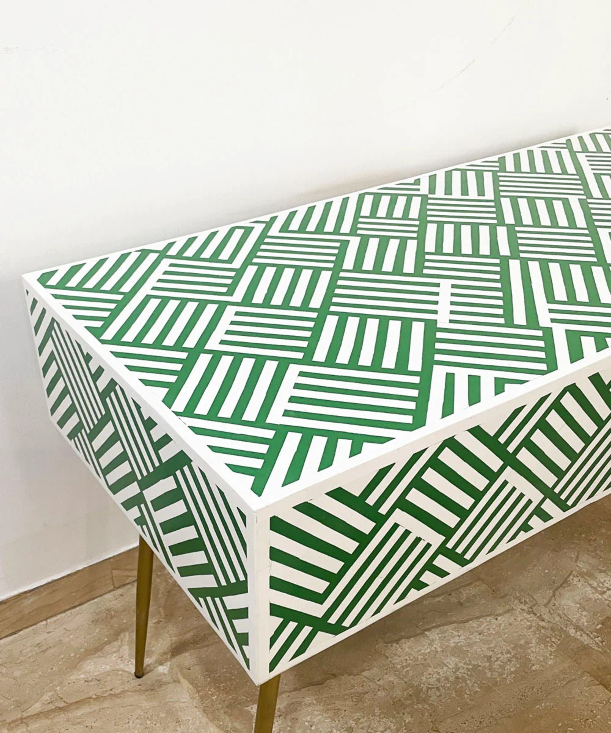 Bone Inlay Study Desk Two Drawers, Bone Inlay Vanity Table With Storage ...