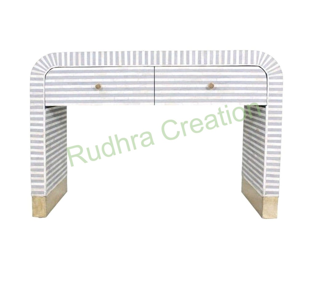 Bone Inlay Work Desk | Study Desk | Storage Table | Vanity Table ...