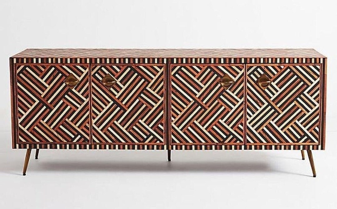Bone Inlay Media Console, Bone Inlay Media Storage, Bone Inlay TV ...