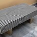 Handcrafted Bone Inlay Stripe Design Coffee Table in Black Free ...