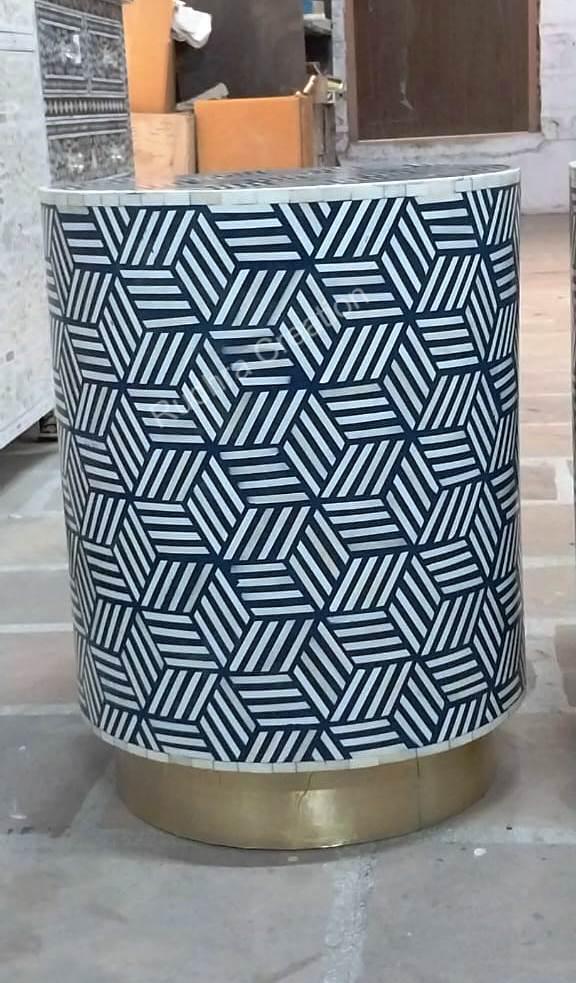 Bone Inlay Bed Side, Bone Inlay End Table, Bone Inlay Corner Table ...