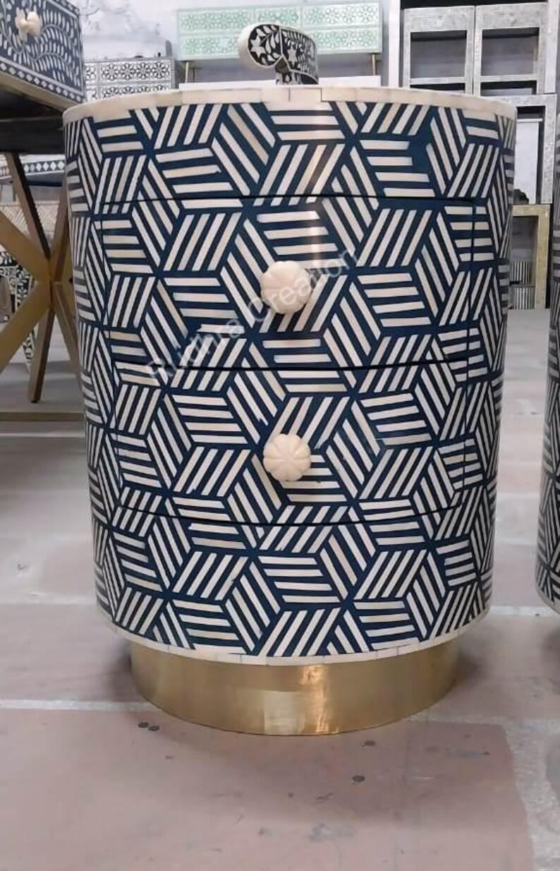 Bone Inlay Bed Side, Bone Inlay End Table, Bone Inlay Corner Table ...