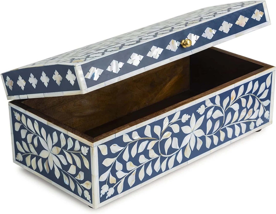 Handcrafted Mother-of-pearl Inlay Jewelry Box, Jewelry Storage in ...