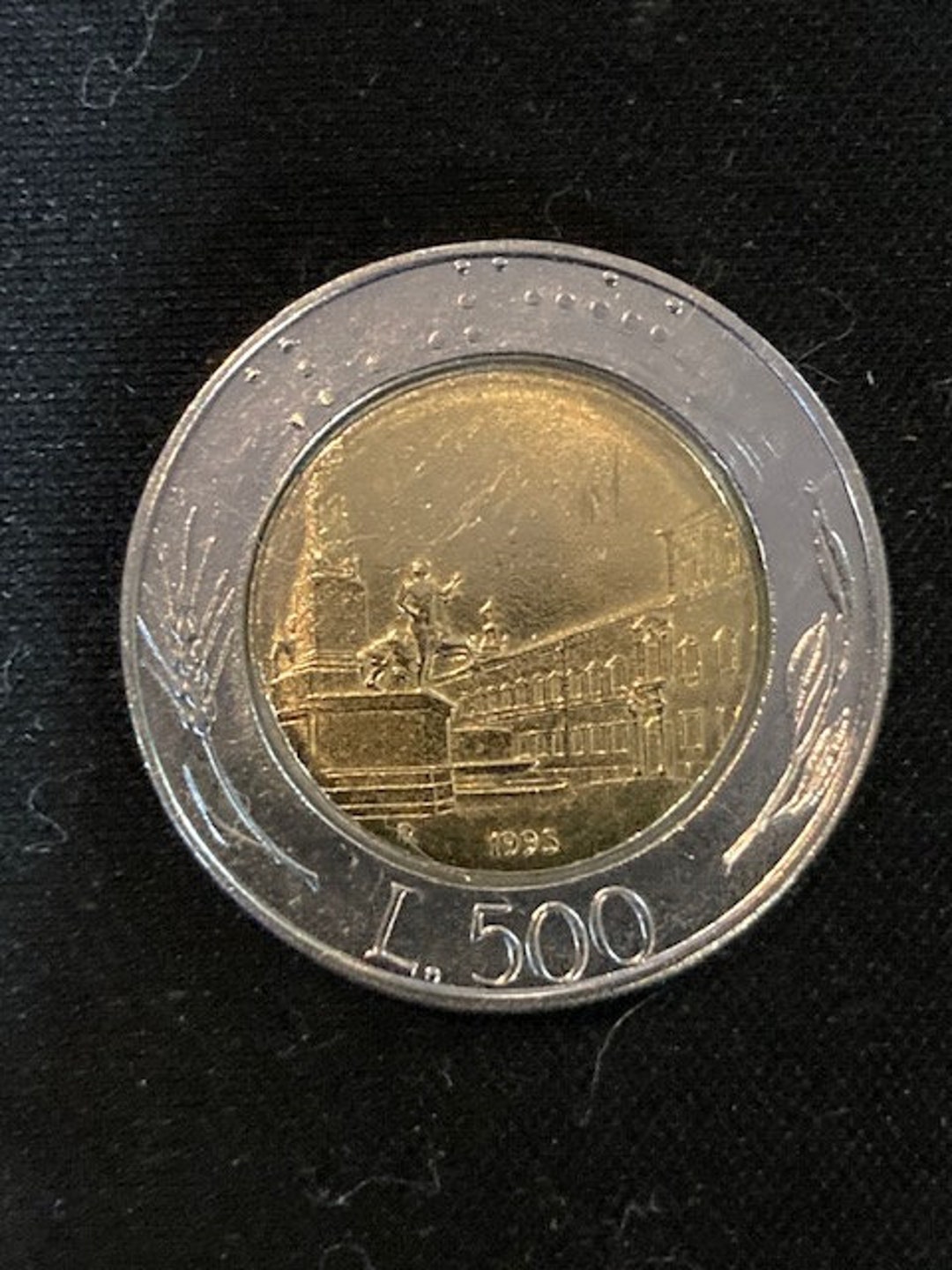 1995 500 Lira Italy Coin - Bimetallic Italian Currency - Etsy