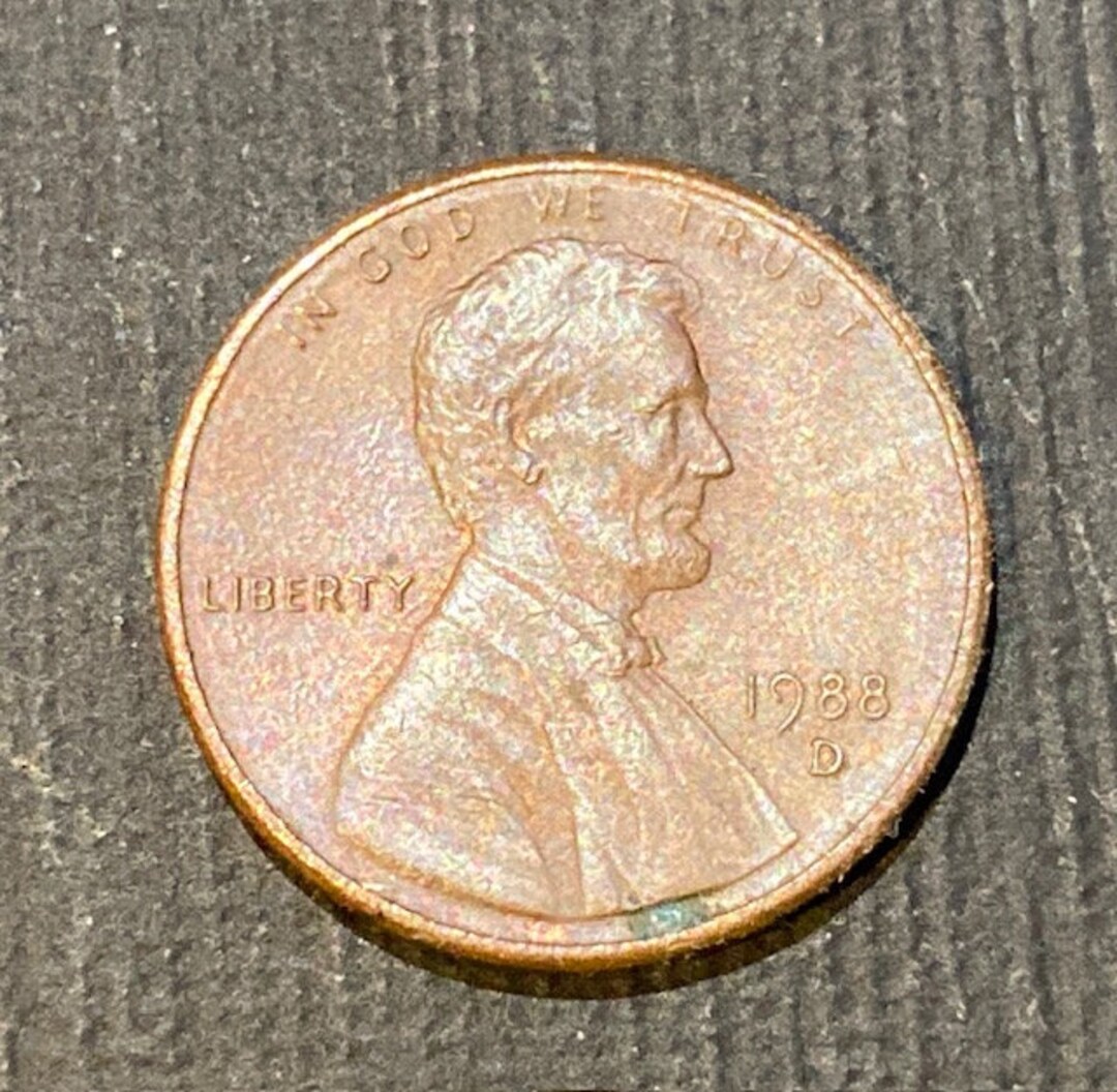 1988 D Mint Mark Lincoln Penny US Coin - Etsy