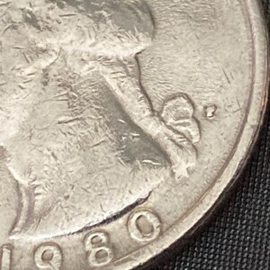 RARE 1980 Filled "p" Mint Mark Error Coin - Washington Quarter US - Etsy
