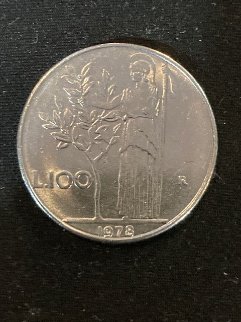 1978 Repvblica Italiana 100 L Coin Historical Italian Collectible - Etsy