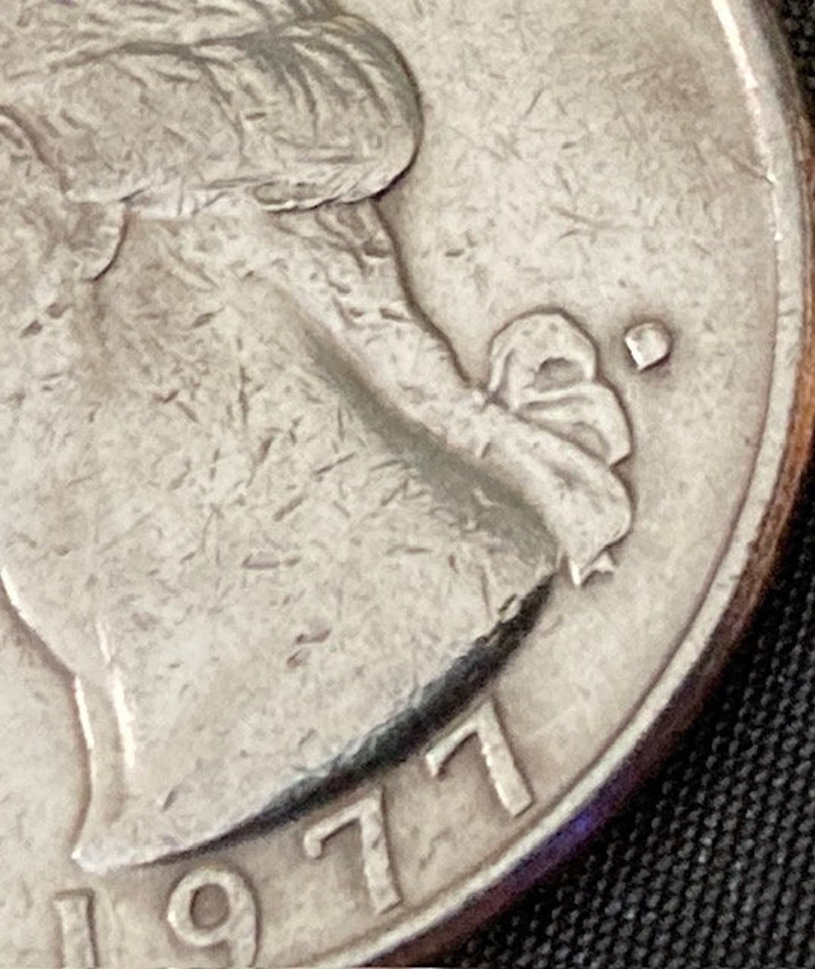 Rare Error Coin: 1977 Filled D Mint Mark Washington Quarter - Unique ...