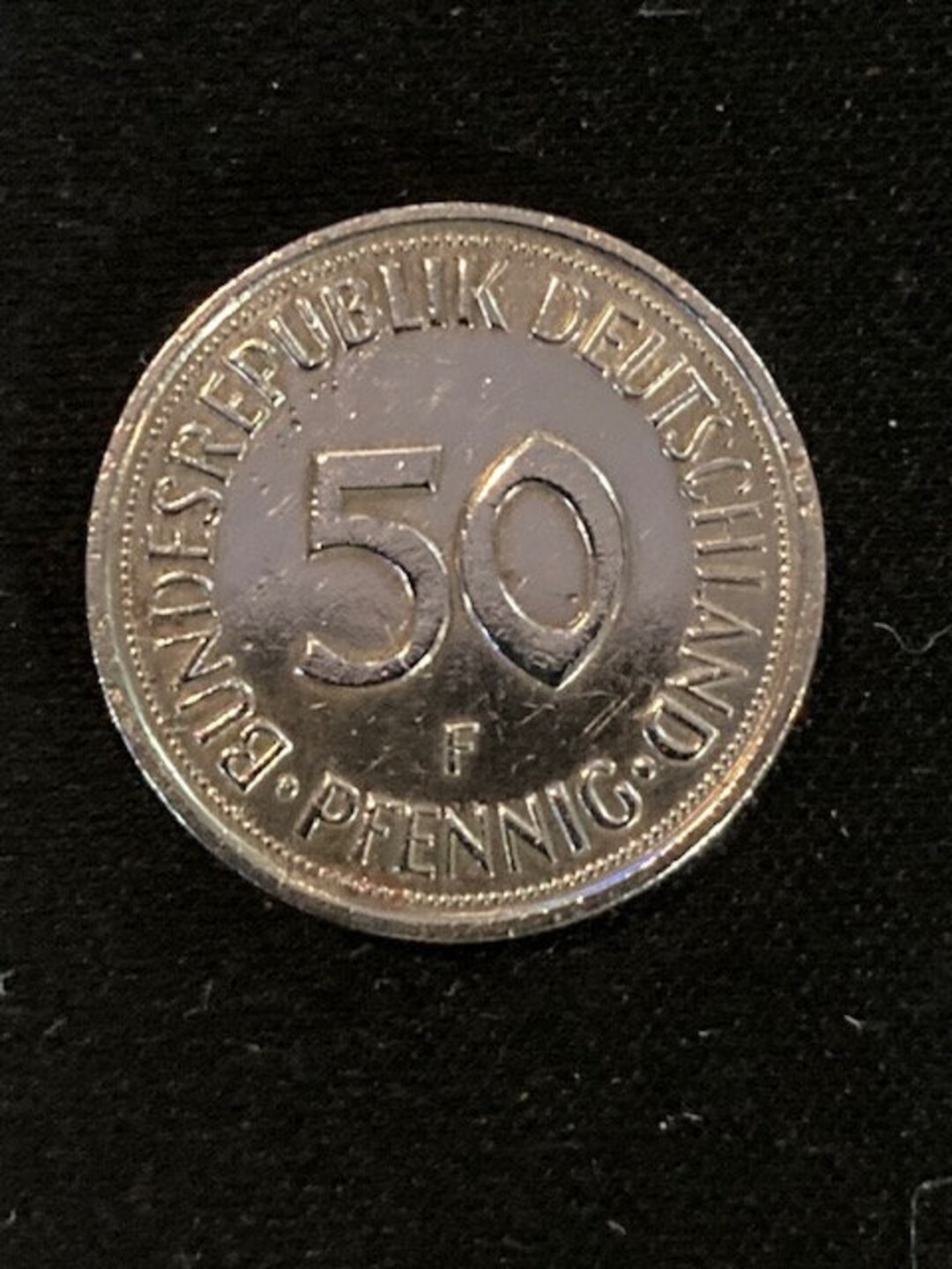 1976F Germany 50 Pfennig Coin - Copper-nickel Numismatic Collectible - Etsy
