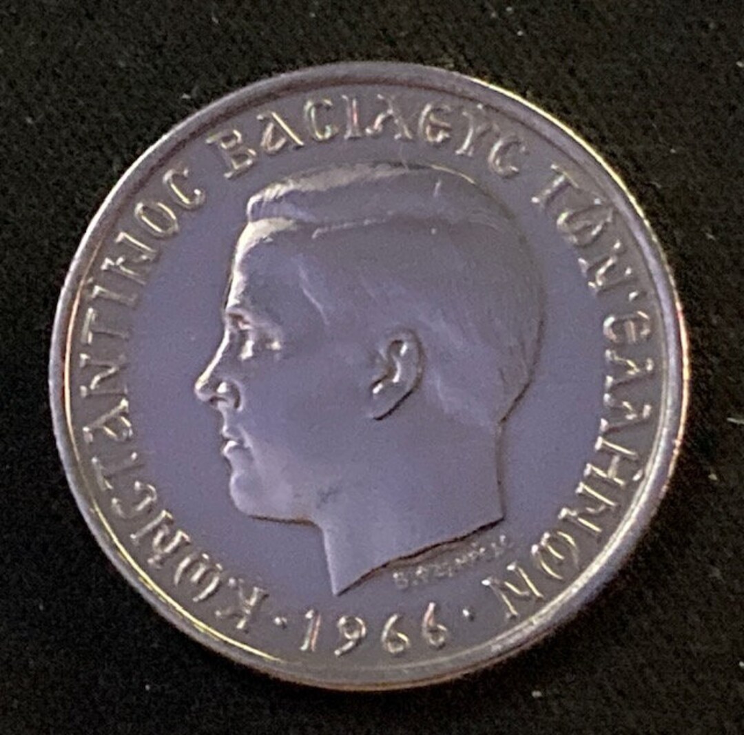 1966 Greek Drachma Old Coin - Vintage Hellenic Currency Collectible - Etsy