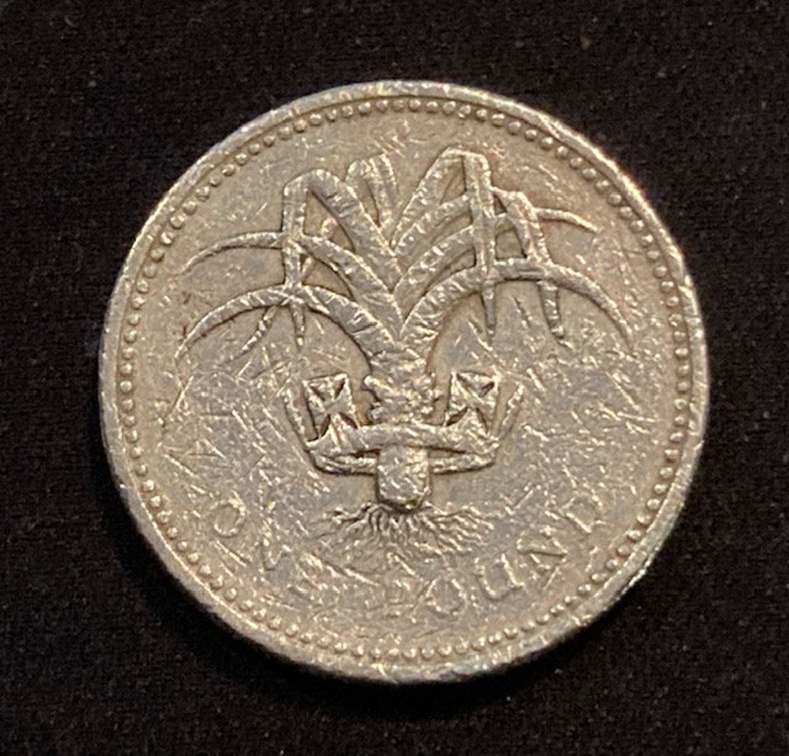 Two 1985 One Pound Coins 1. Rare 1985 One Pound Error Coin, Upside Down ...