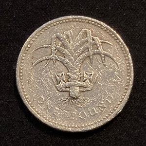 Two 1985 One Pound Coins 1. Rare 1985 One Pound Error Coin, Upside Down ...