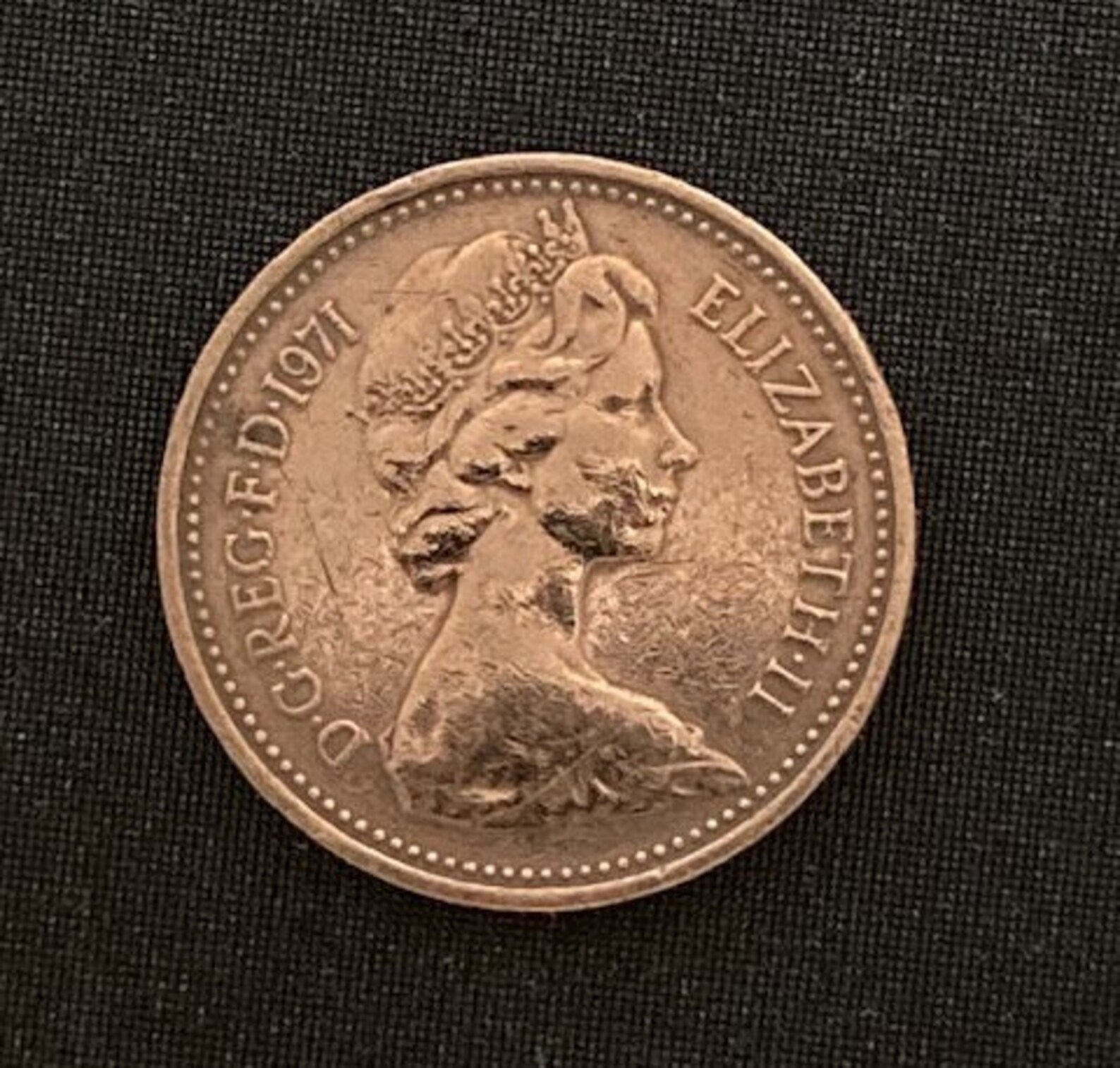 1971 One New Penny UK - Queen Elizabeth II Rare Coin - Etsy