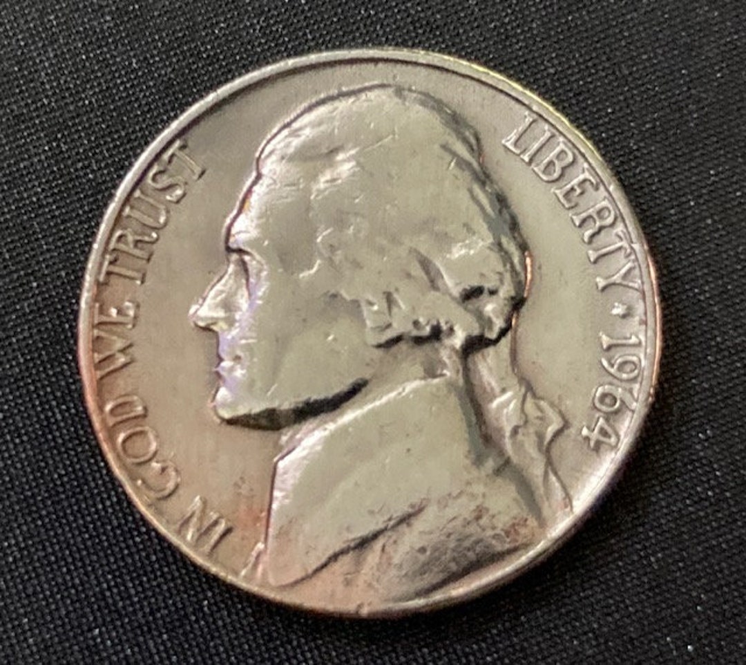 Jefferson Nickel 1964 D Mint Mark - Rare Vintage Coin - Etsy
