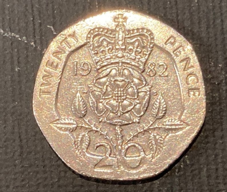 1982 Twenty Pence Coin UK - Rare and Historic British Currency - Etsy
