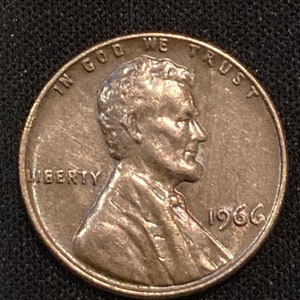 1966 No Mint Mark Lincoln Penny US Coin - Etsy